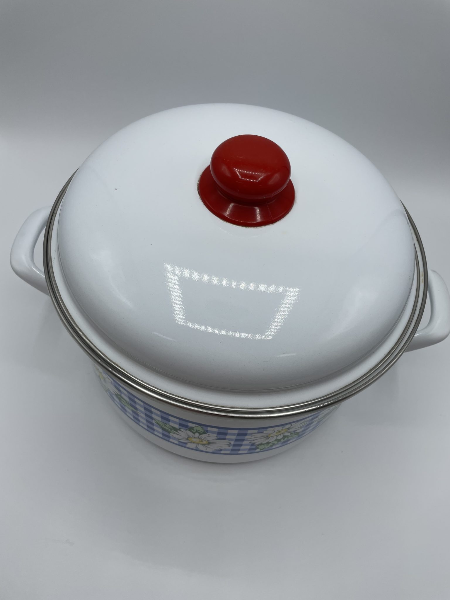 Marmite faitout vintage en émail - Ressourcerie Histoires Sans Fin