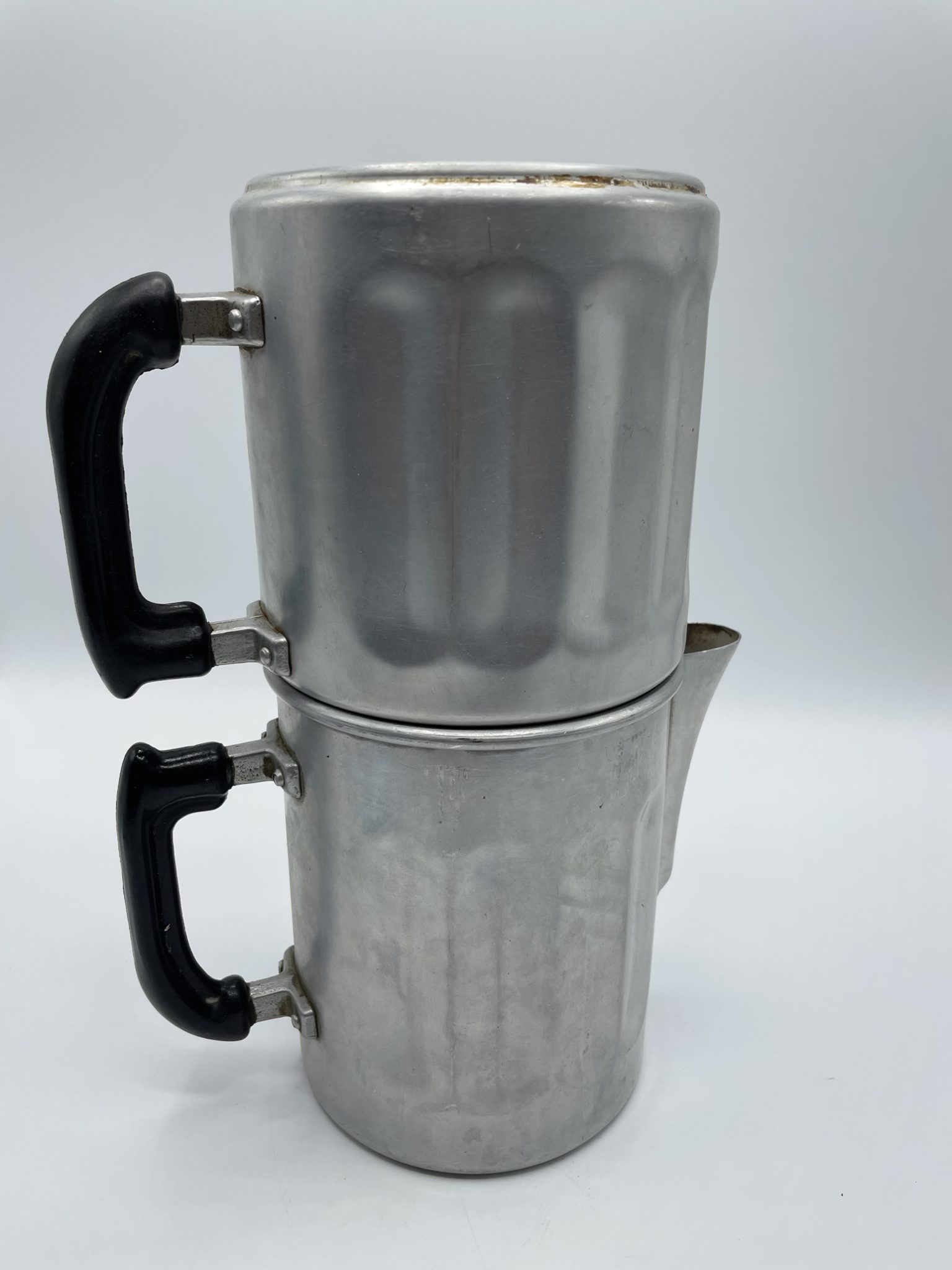 Cafetière vintage en aluminium Kafexpress France - Ressourcerie Histoires Sans Fin