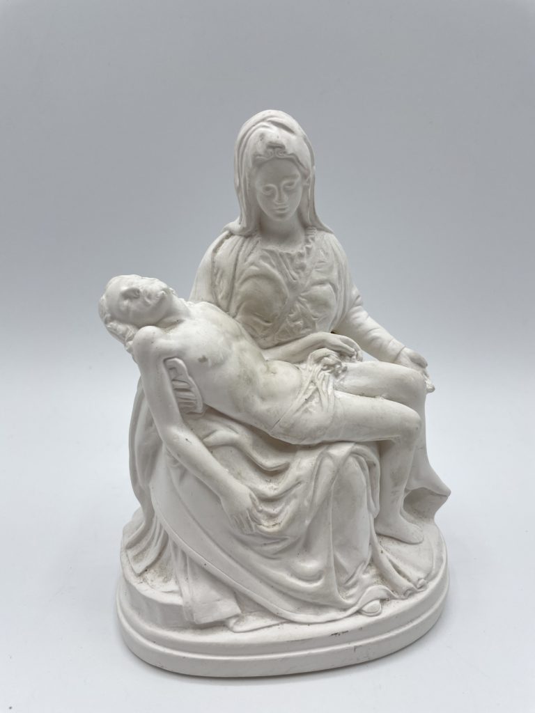 Sculpture en plâtre Marie et Jésus BACCI - Ressourcerie Histoires Sans Fin