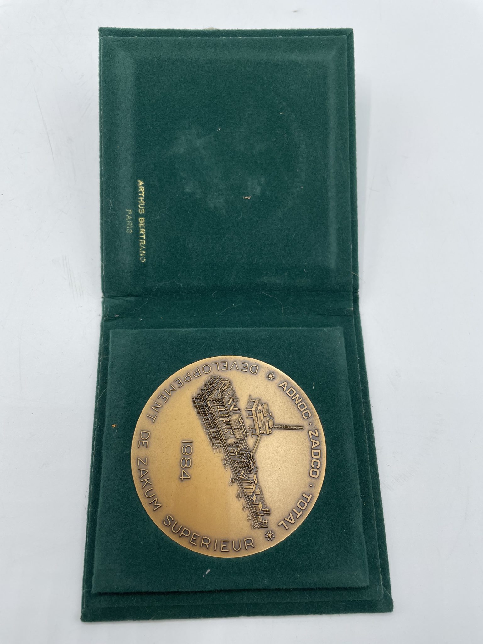 Médaille bronze Arthus Bertrand commémorative ADNOC ZADCO TOTAL ...