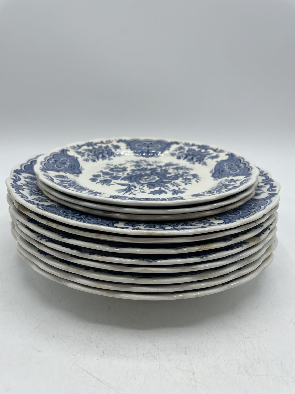 Service 11 assiettes vintage creuses et dessert Ridgway Staffordshire ...