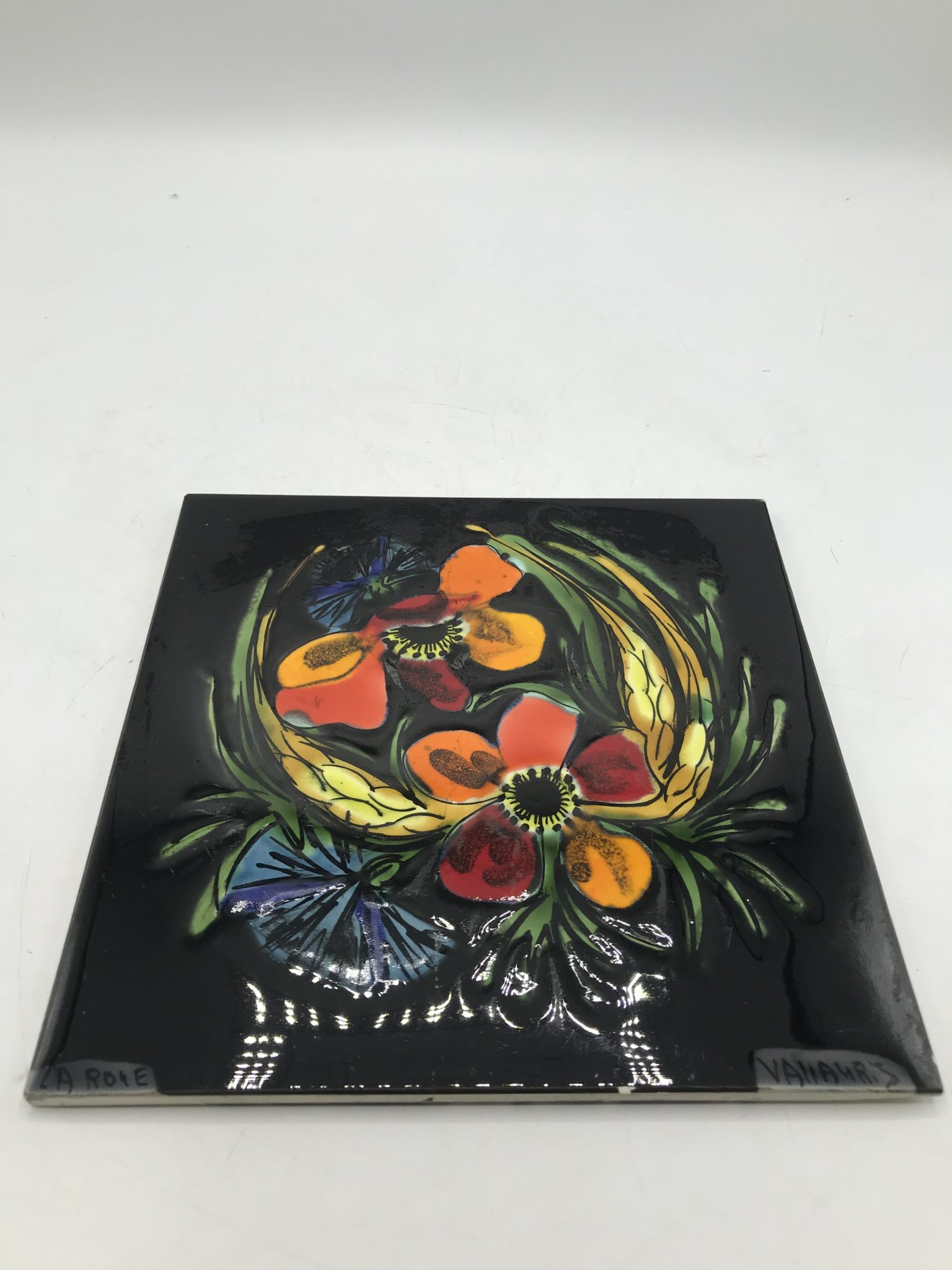 Lot de 2 carreaux de faïence Vallauris " La roue" - Ressourcerie ...