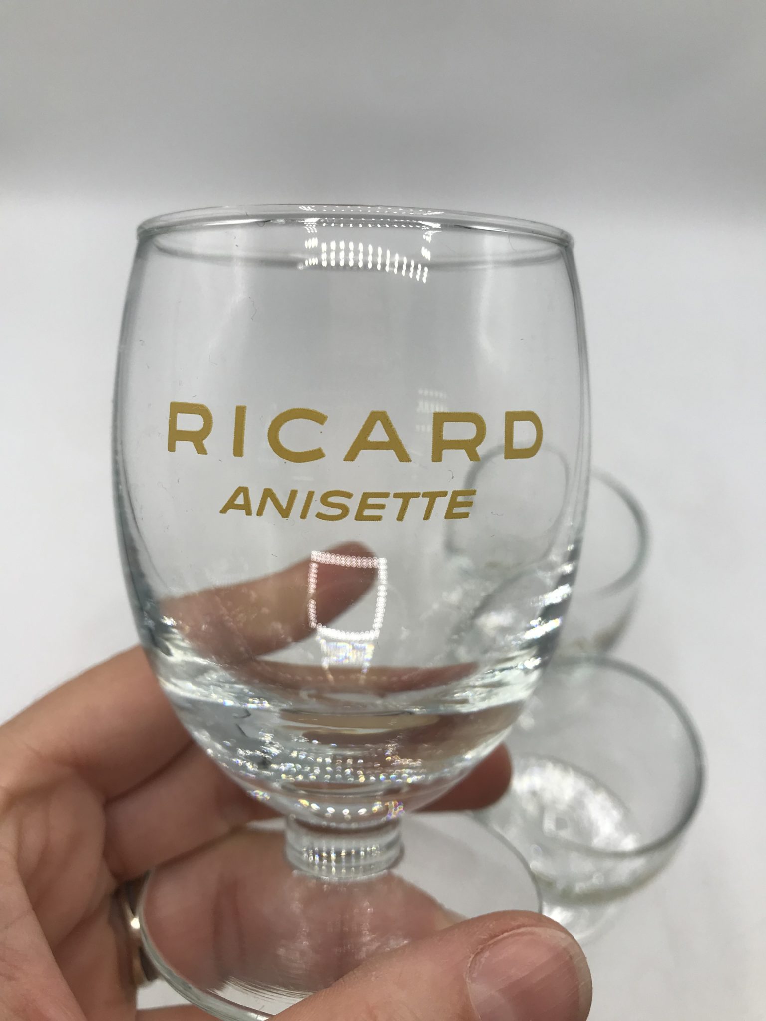 Lot de 4 verres Ricard Anisette - Ressourcerie Histoires Sans Fin