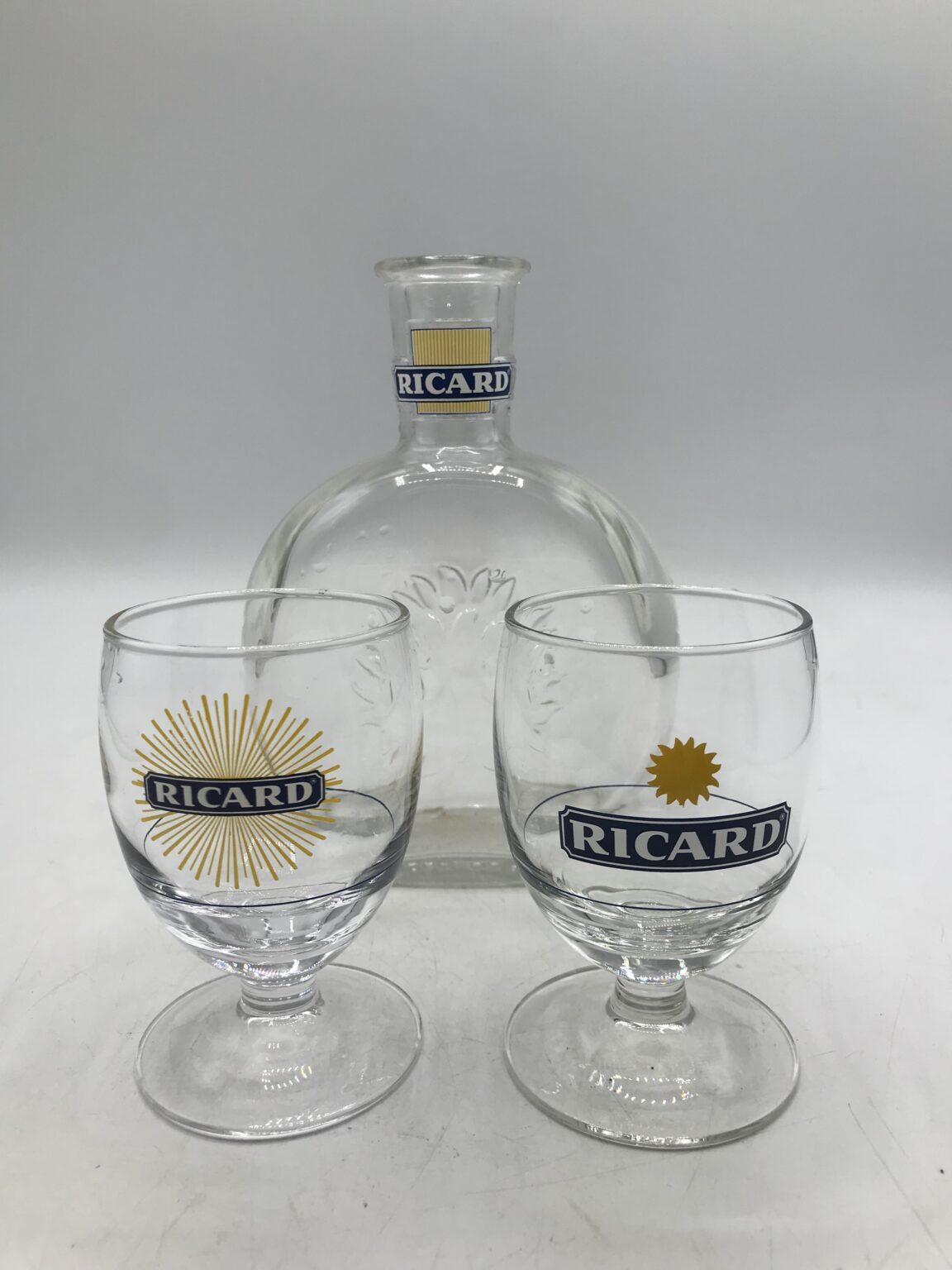 Carafe et deux verres RICARD - Ressourcerie Histoires Sans Fin