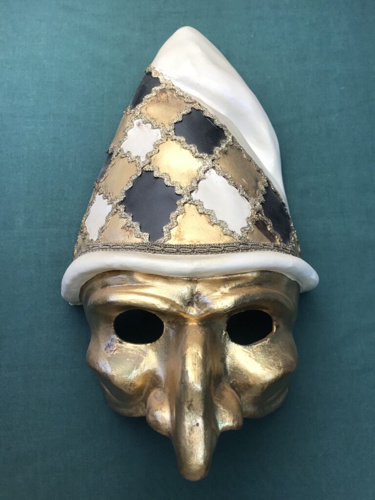 Masque vénitien Polichinelle "Pulcinella" - Ressourcerie Histoires Sans Fin