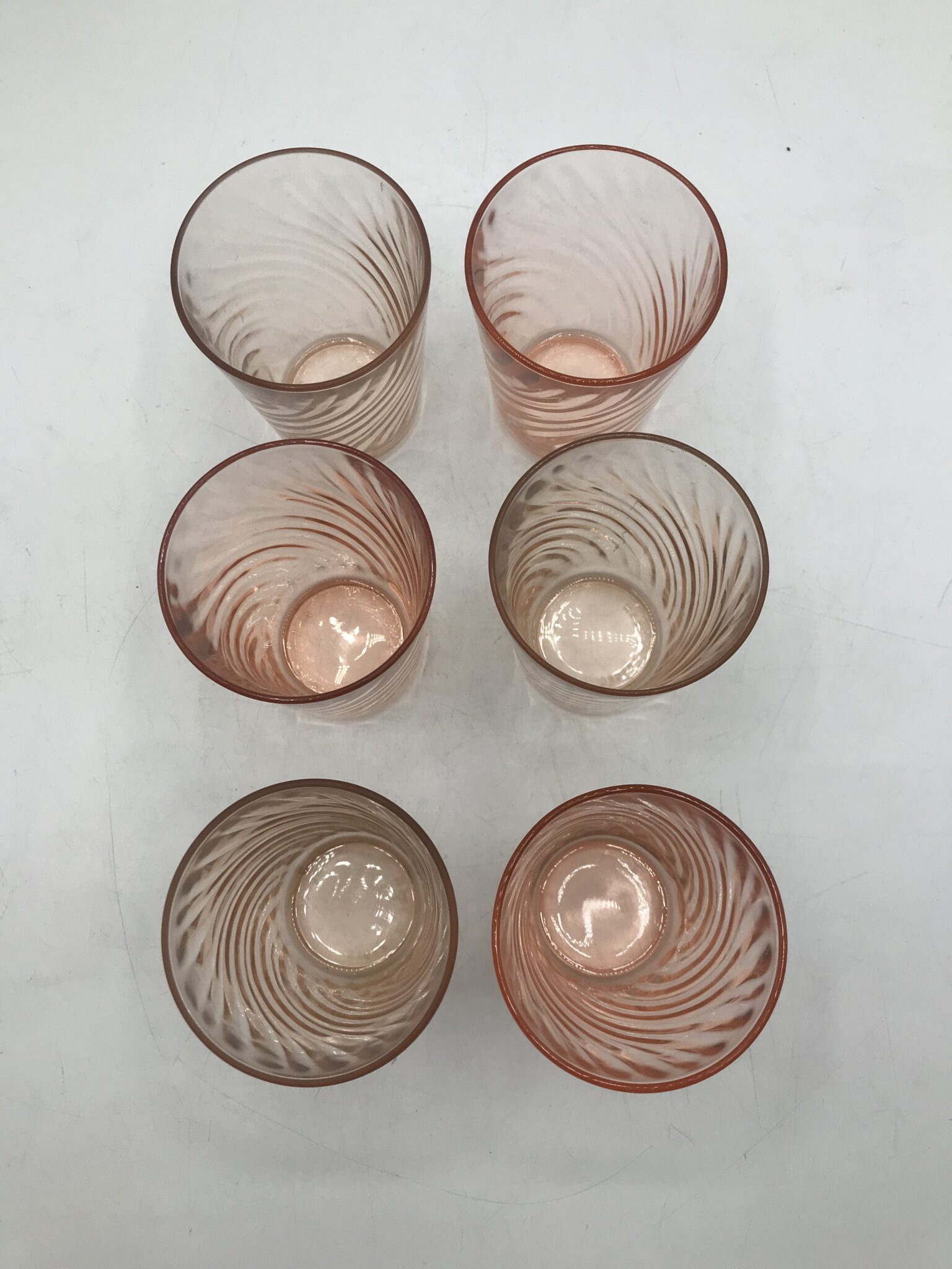 Lot de 6 verre à eau en Rosaline - Ressourcerie Histoires Sans Fin