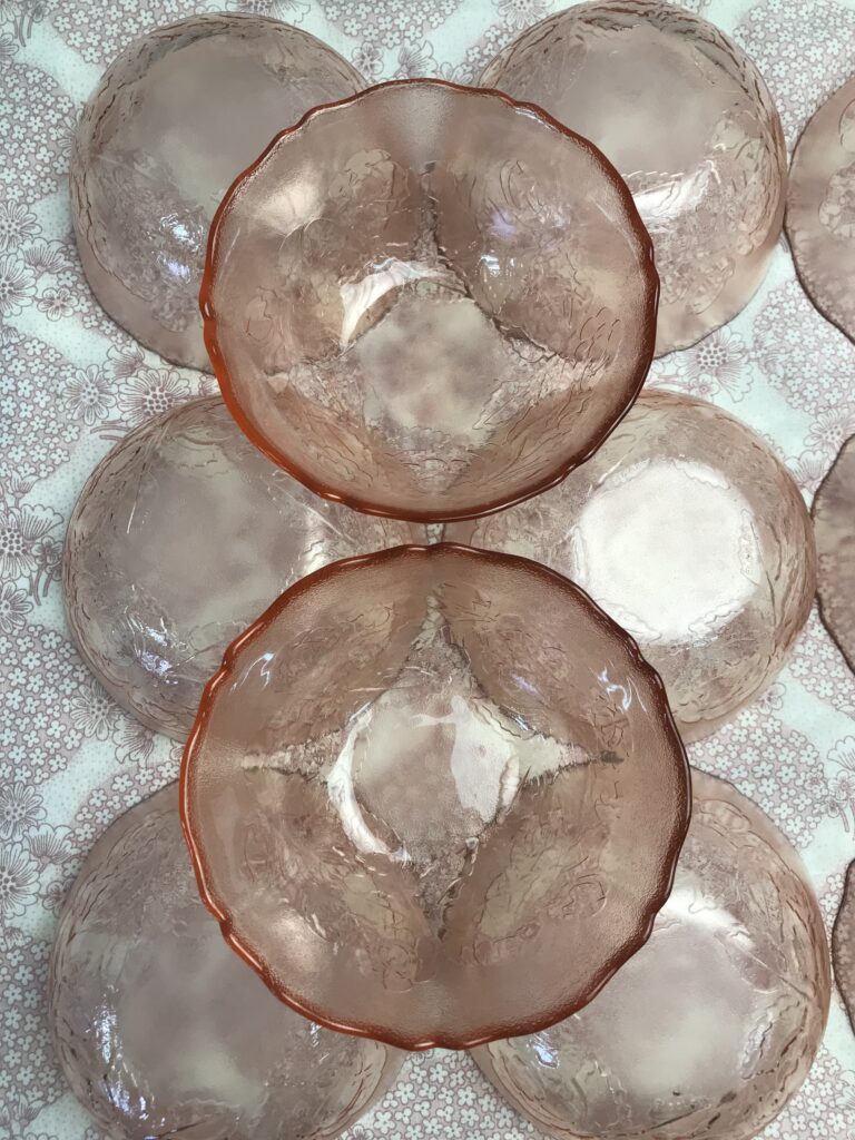 Lot de 12 coupelles à fruits en Rosaline - Ressourcerie Histoires Sans Fin